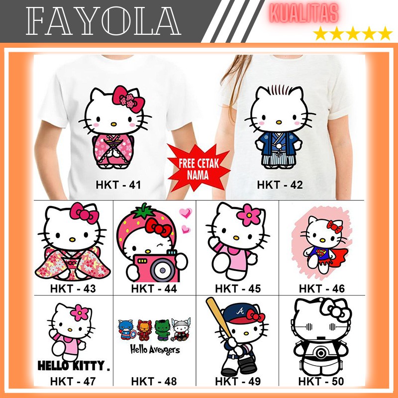 Jual Baju Hello Kitty Anak dan Dewasa Kaos Couple Keluarga Ibu dan Anak Motif Hello Kitty ...