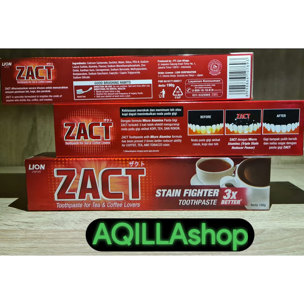 Jual ZACT PASTA GIGI for tea & coffee lovers 190 gram | Shopee Indonesia