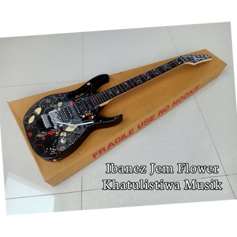 Jual Ibanez Jem Flowers Black Pu Gnb Korea pabrikan | Shopee Indonesia