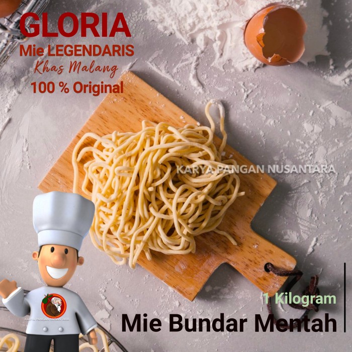 Jual MIE MENTAH BUNDAR MIE PANGSIT GLORIA MALANG MI PANGSIT MIE MENTAH ...