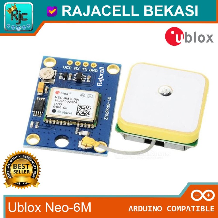 Jual GPS Module GY-NEO6M V2 Ublox Serial GPS for Arduino | Shopee Indonesia