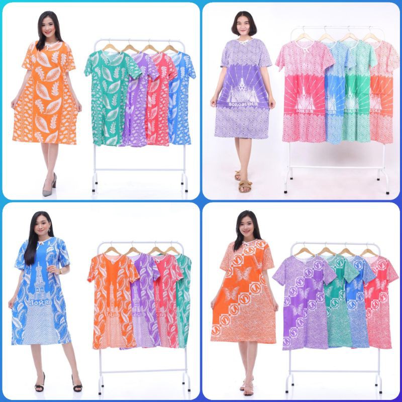 Jual DASTER KAOS BATIK MOTIF JOGJA BOROBUDUR DAUN KUPU | Shopee Indonesia