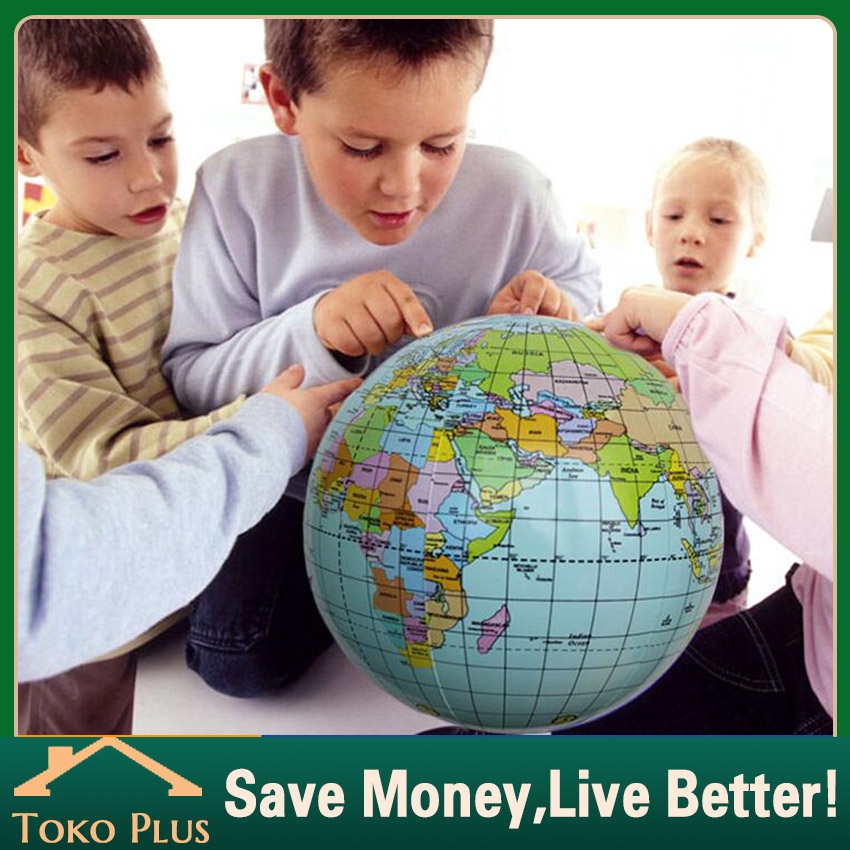 Jual Inflatable Globe World Earth Ocean Map Ball English Version ...