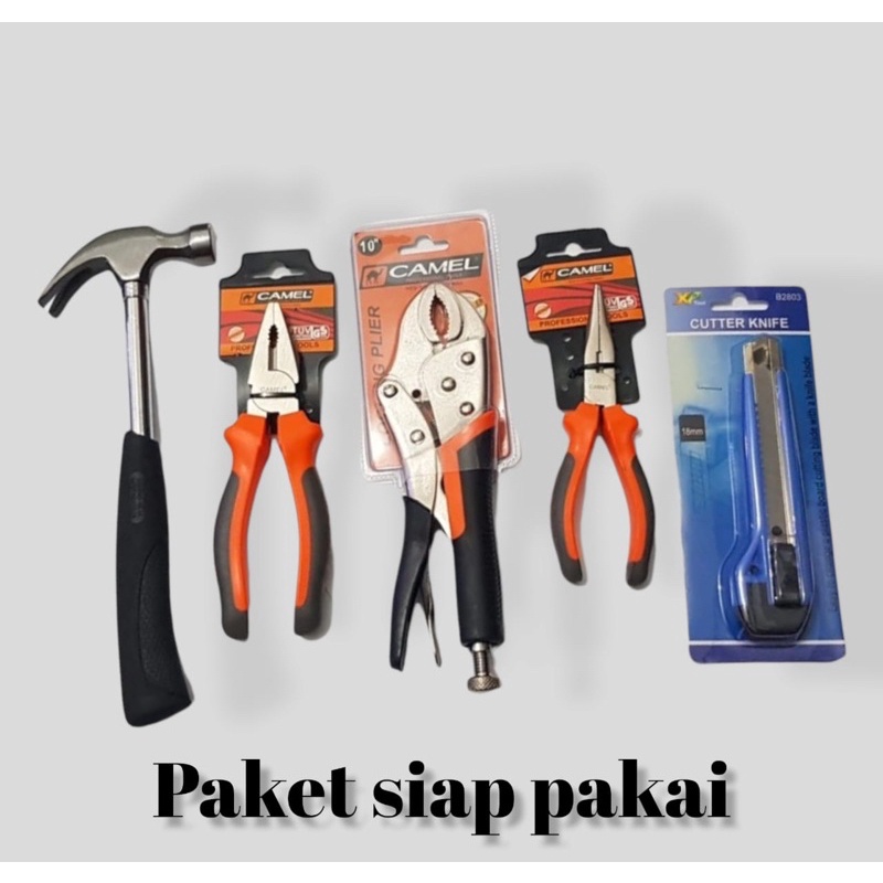 Jual Paket palu besi 8oz + tang buaya + tang kombinasi + tang lancip ...
