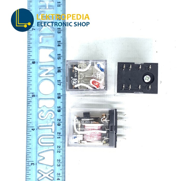 Jual Relay 8p Tumpul Lancip MY2N AC 220v 220 8 pin kaki 8pin | Shopee ...