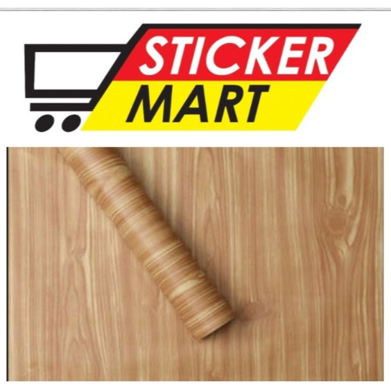 Jual Sticker Kayu Coklat Muda Wood stiker meja lemari kabinet ...