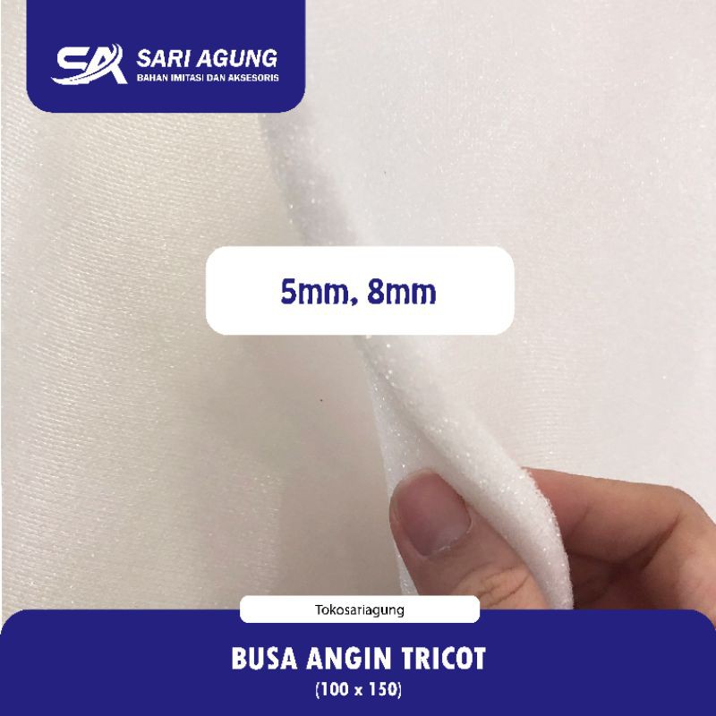 Jual BUSA ANGIN TRICOT 5MM, 8MM (METER) 100X150 BUSA LAPIS PUTIH ...