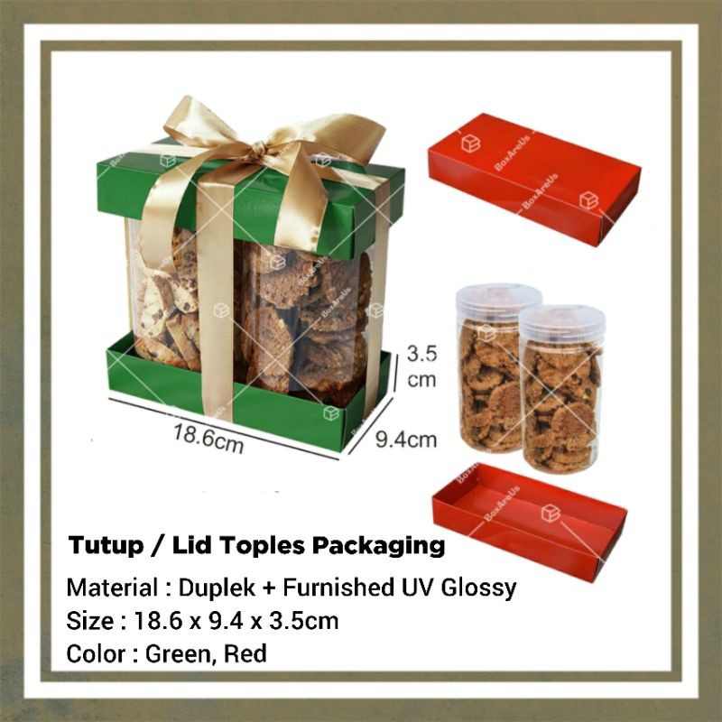 Jual Tutup Kemasan Dus Toples Kue Kering Packaging Lid Only | Shopee ...