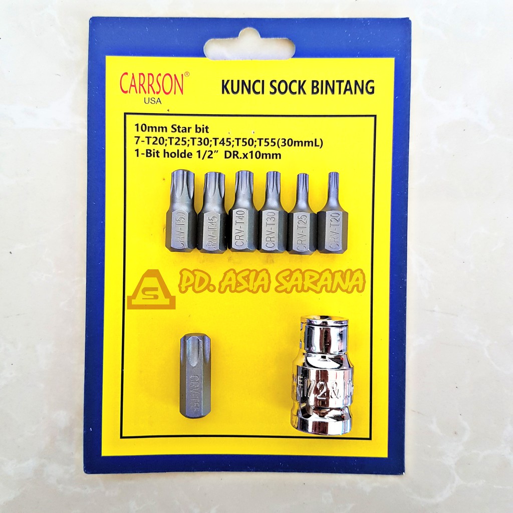 Jual Mata Kunci Sok L Bintang Set Force 1/2" / Star Bit Socket T20 ...