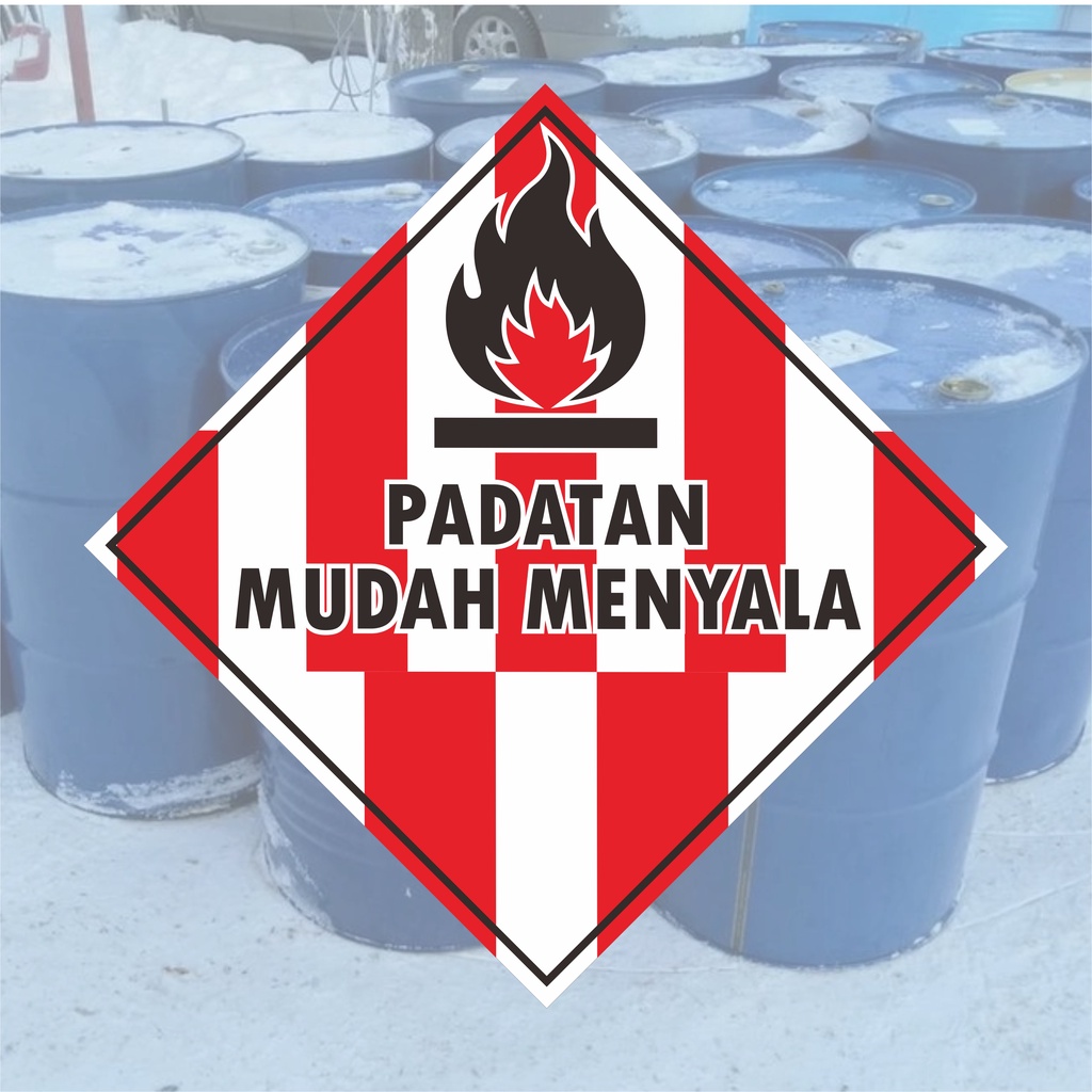Jual Sticker Label Tanda Limbah B3 Stiker Hazmat, Beracun, cairan mudah ...