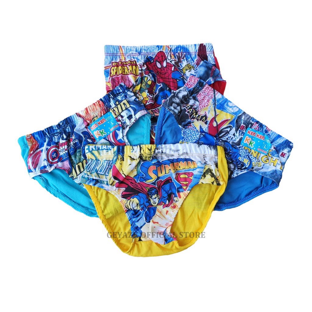 Jual 3 Pcs Celana Dalam Anak Laki Gambar Kartun Cd Sempak Pakaian Dalam ...