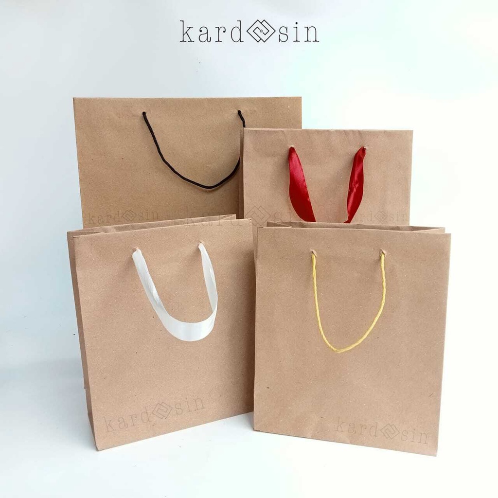 Jual RIBBON PAPER BAG PAPERBAG TAS KERTAS KANTONG PITA TALI HITAM BLACK ...