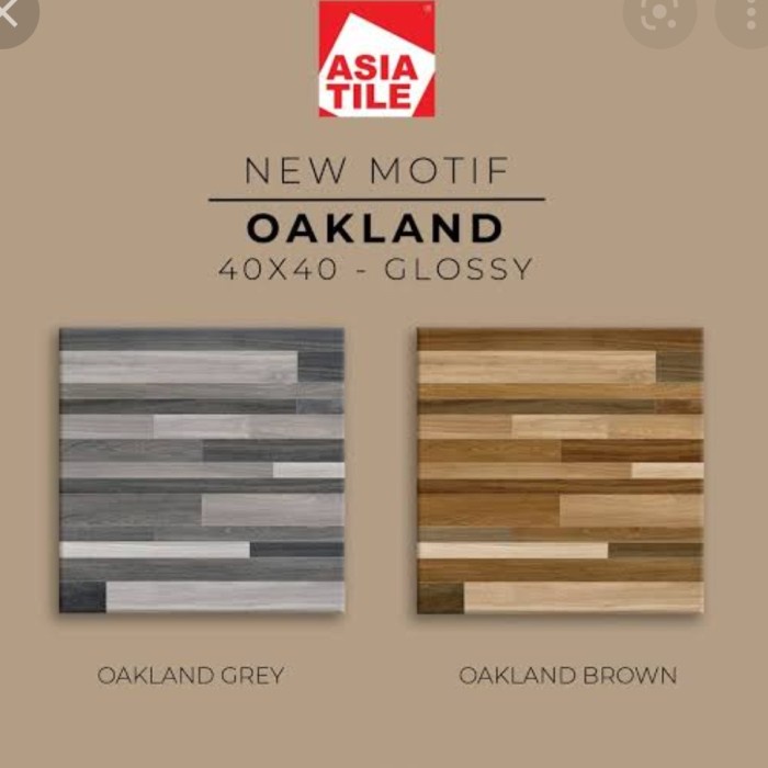 Jual Keramik Asia Tiles Oakland Brown/Grey 40x40 | Shopee Indonesia