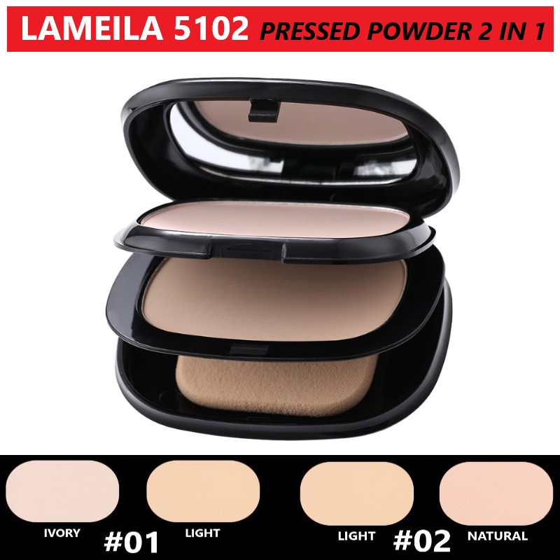 Jual LAMEILA 5102 PRESSED POWDER / BEDAK PADAT 2 IN 1 KONTROL MINYAK ...