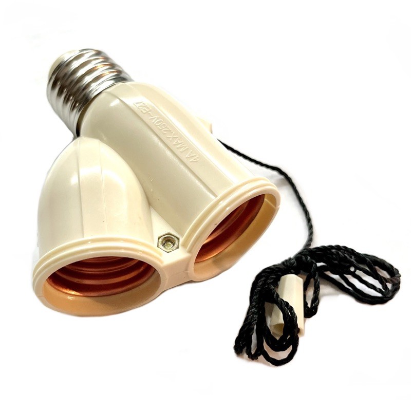 Jual Fitting Lampu Tarik Kombinasi 2 Cabang Cahaya | Shopee Indonesia