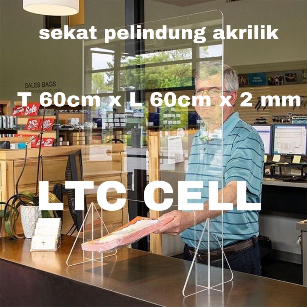 Jual PARTISI / SEKAT / PEMBATAS MEJA AKRILIK TABLE DIVIDER KASIR ...