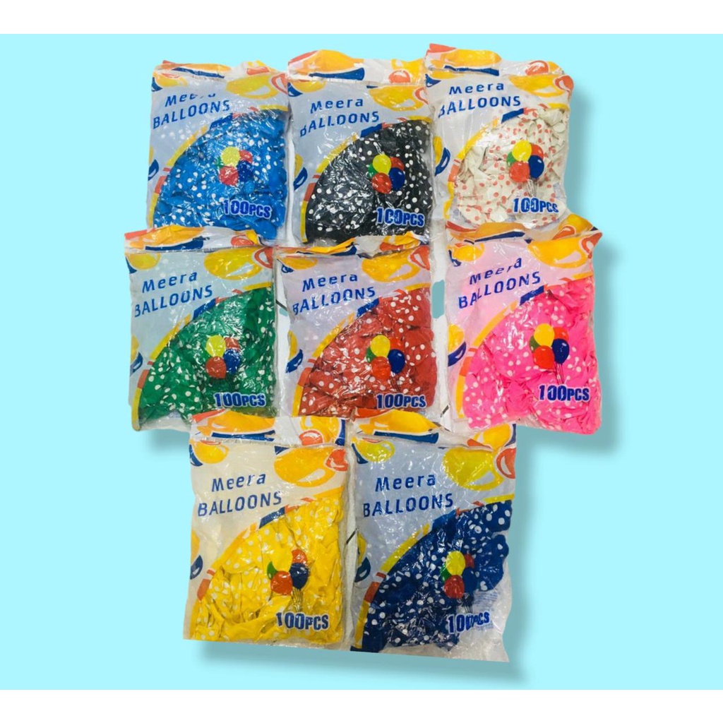 Jual Balon polkadot per pack isi 100 | Shopee Indonesia