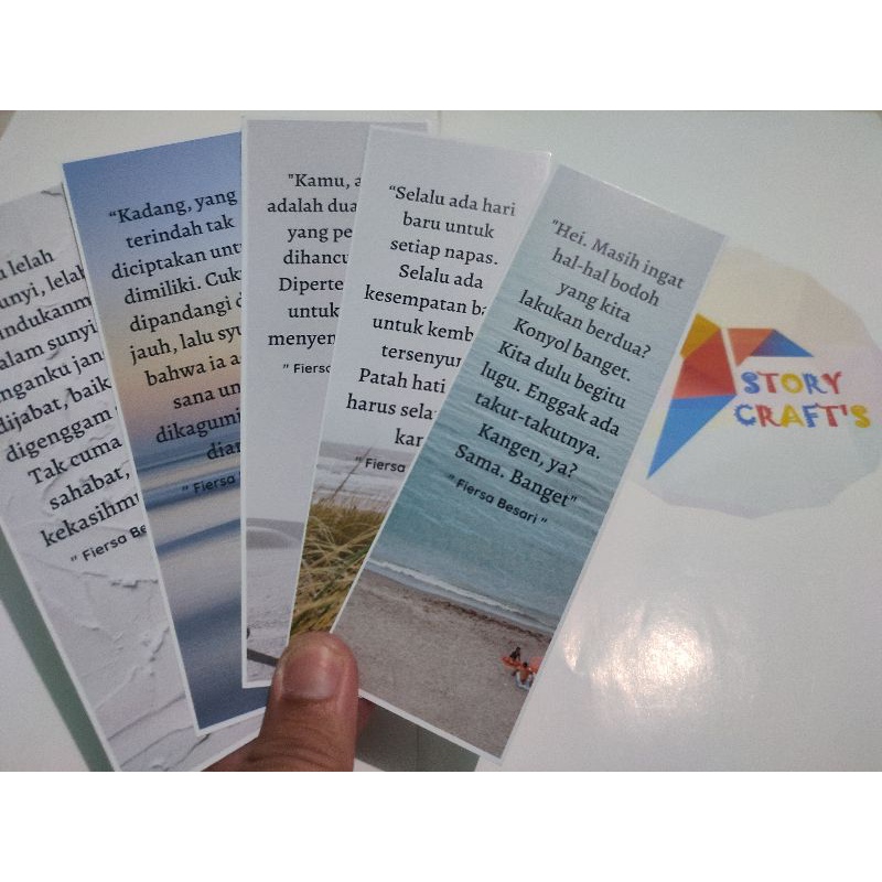 Jual Pembatas Buku Quote Fiersa Besari Edisi 1 Bahan Art Paper | Shopee ...