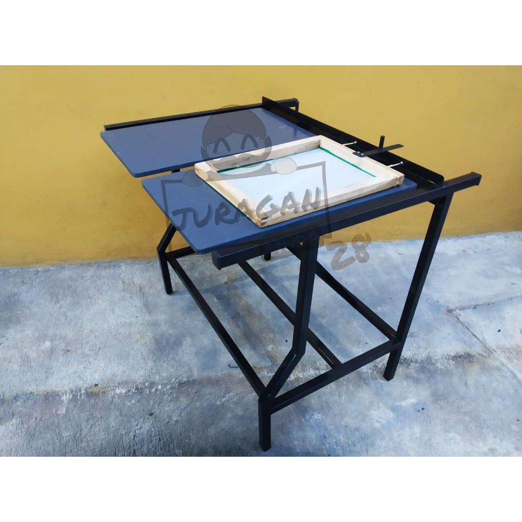 Jual Meja Sablon Rel Portable Bisa Sablon Banyak Kaos Hemat Tempat ...