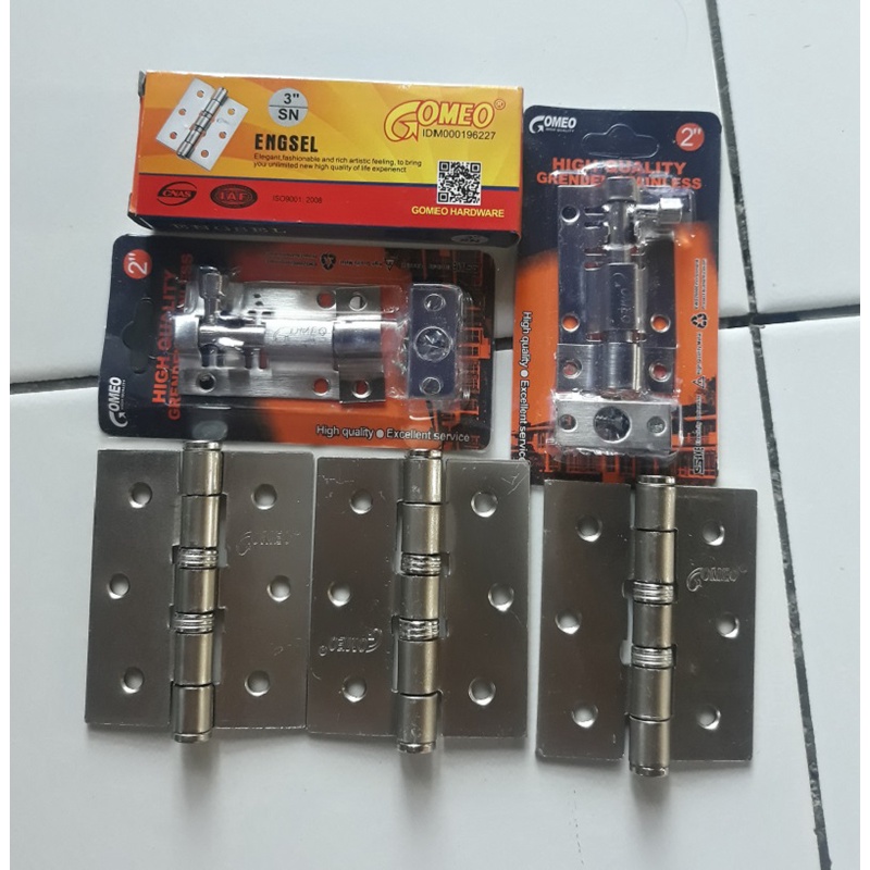 Jual PAKET KOMPLIT ENGSEL PINTU DAN JENDELA 3 INCH 3 BATANG PLUS ...
