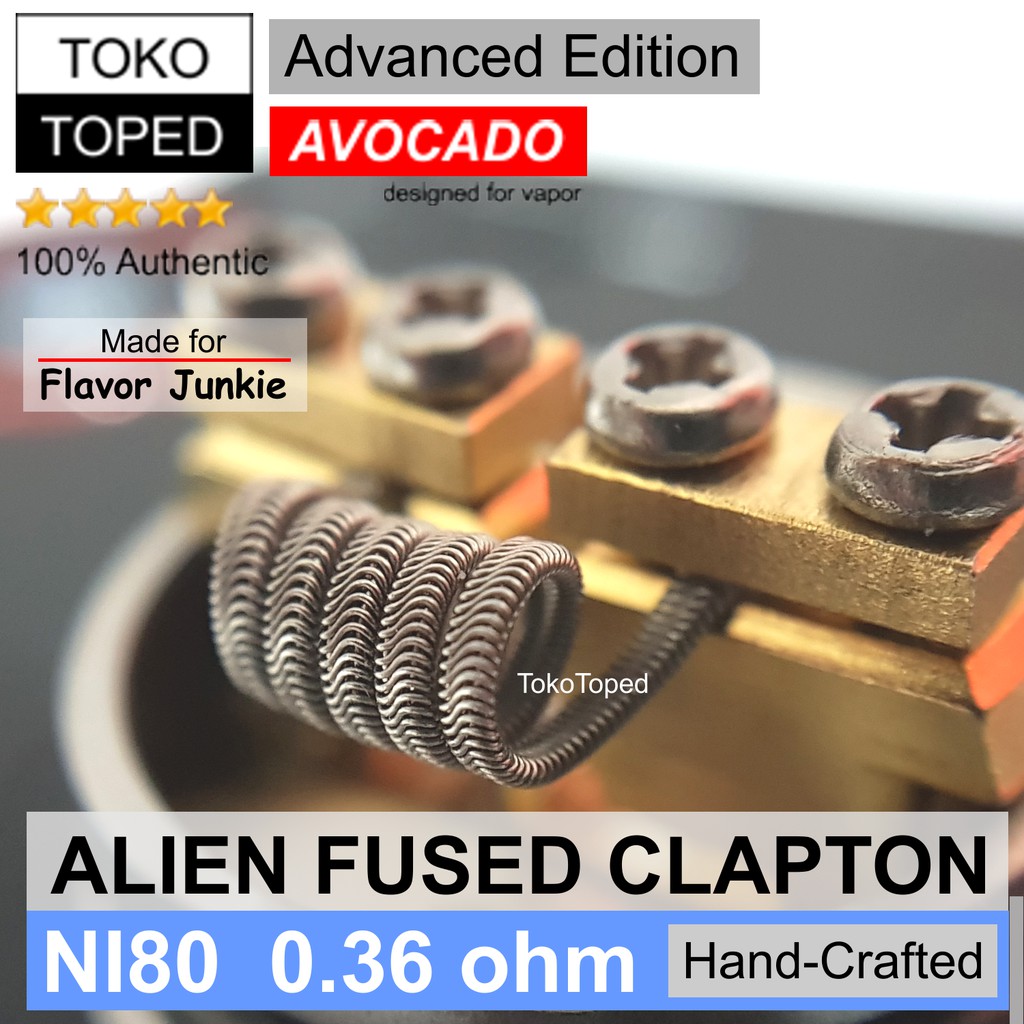 Jual Authentic Avocado ALIEN FUSED CLAPTON Ni80 Coil 0.36 ohm | flavor ...