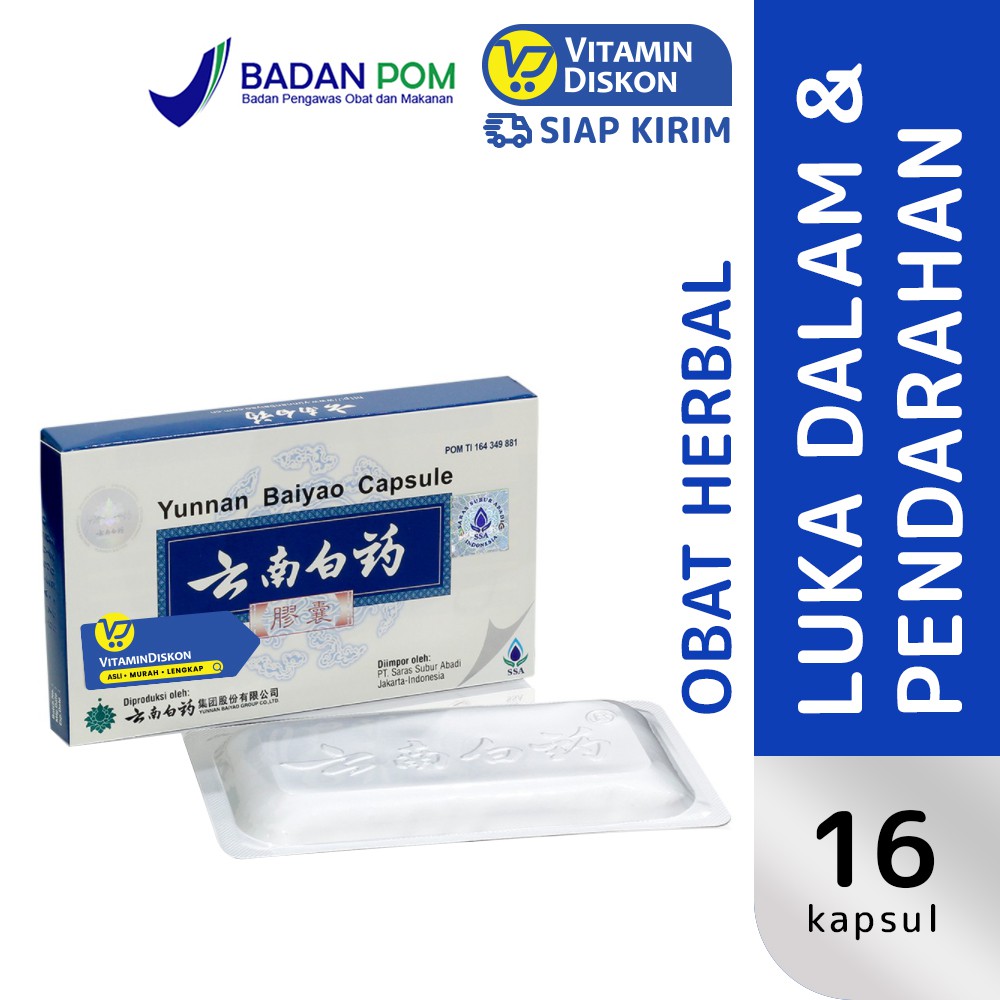 Jual Yunnan Baiyao Capsule Obat Luka Dalam Dan Pendarahan - 16 Caps Ssa ...