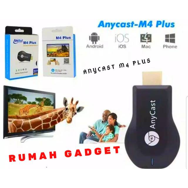 Jual ANYCAST M4 PLUS HDMI DONGLE USB WIRELESS ANY CAST NONTON DI TV ...