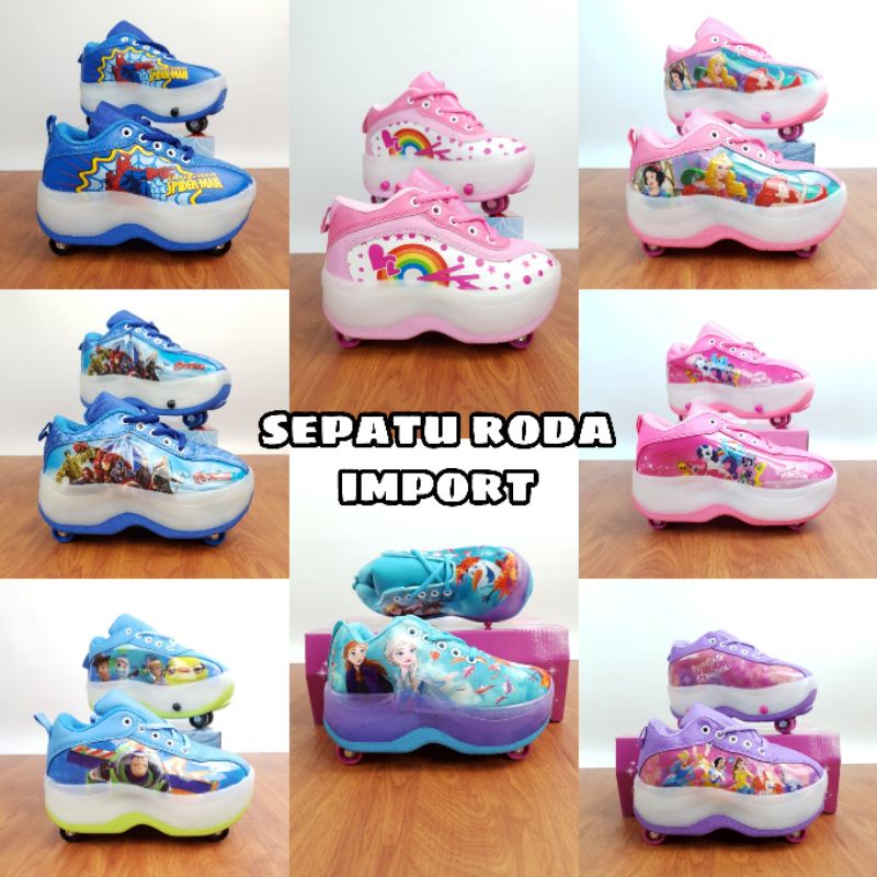 Jual SEPATU RODA ANAK IMPORT/SEPATU RODA ANAK KARAKTER/ SEPATU RODA ...