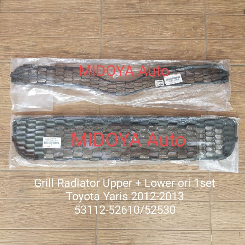 Jual Grill Radiator Upper + Lower Toyota Yaris 2012-2013 ori 1set ...