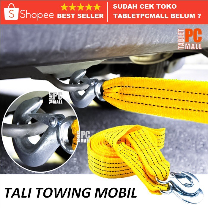 Jual Tali Towing Mobil Nilon Tebal Derek Mobil Emergency Rope S Hook ...