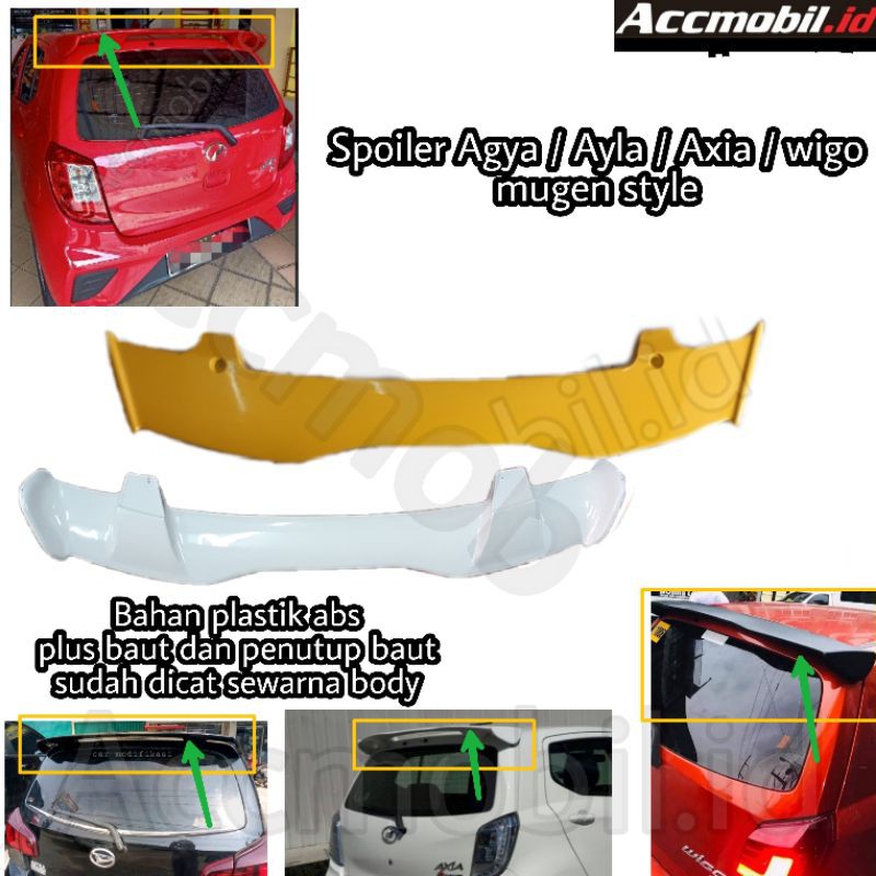 Jual spoiler Agya ayla axia wigo model mugen plastik | Shopee Indonesia