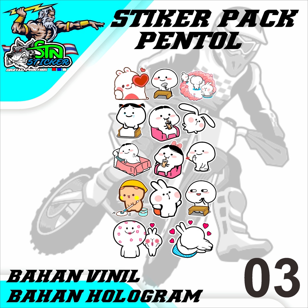 Jual STIKER PACK PENTOL SATUAN SUDAH CUTTING LANGSUNG TEMPEL.S.03 ...