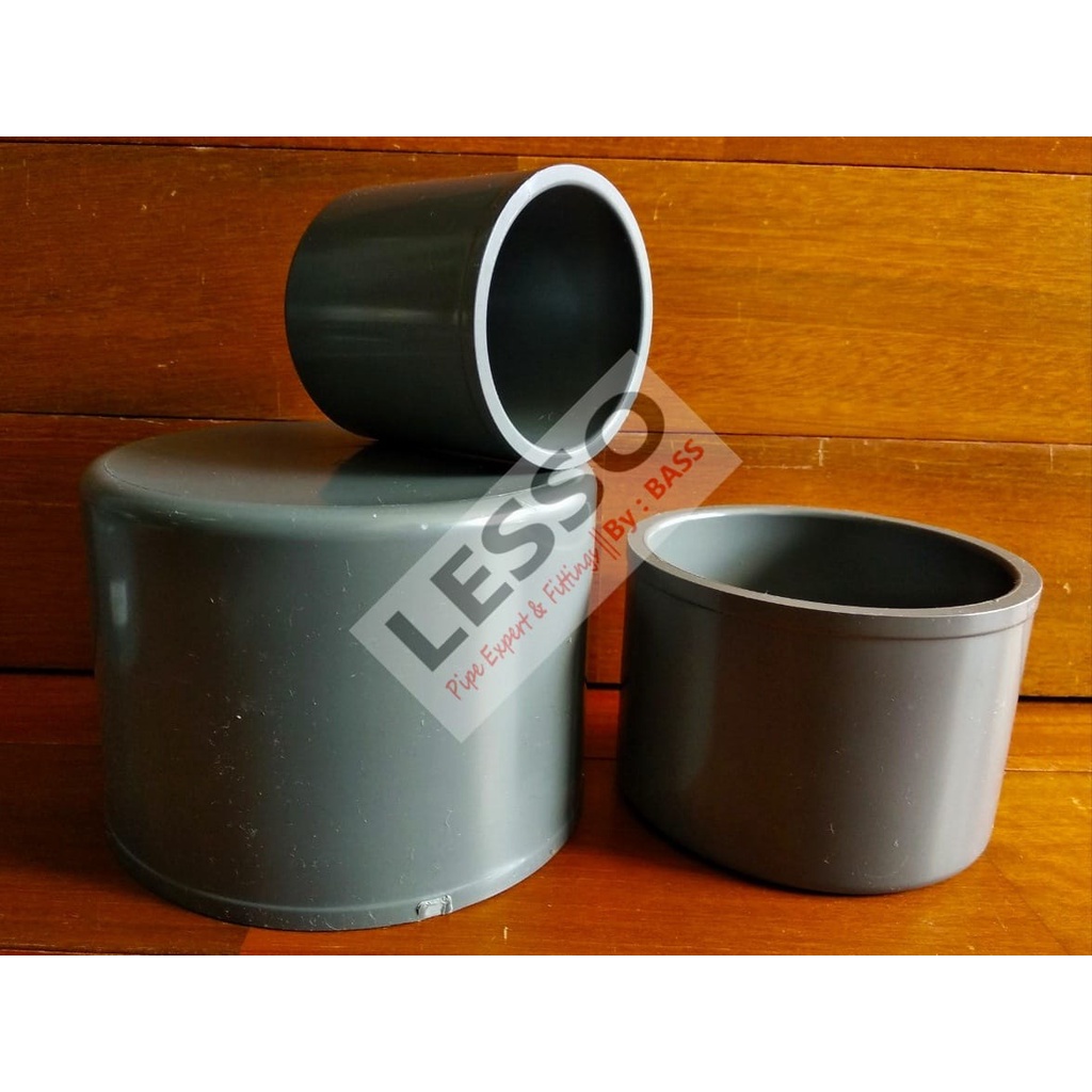 Jual Dop Cap PVC Lesso AW 2" Inch Cap Penutup Pipa Fitting Sambungan ...