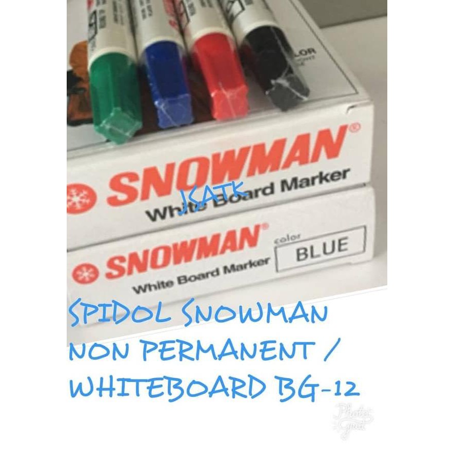 Jual SPIDOL SNOWMAN NON PERMANENT / WHITEBOARD TIPE BG12 PER LUSIN ...