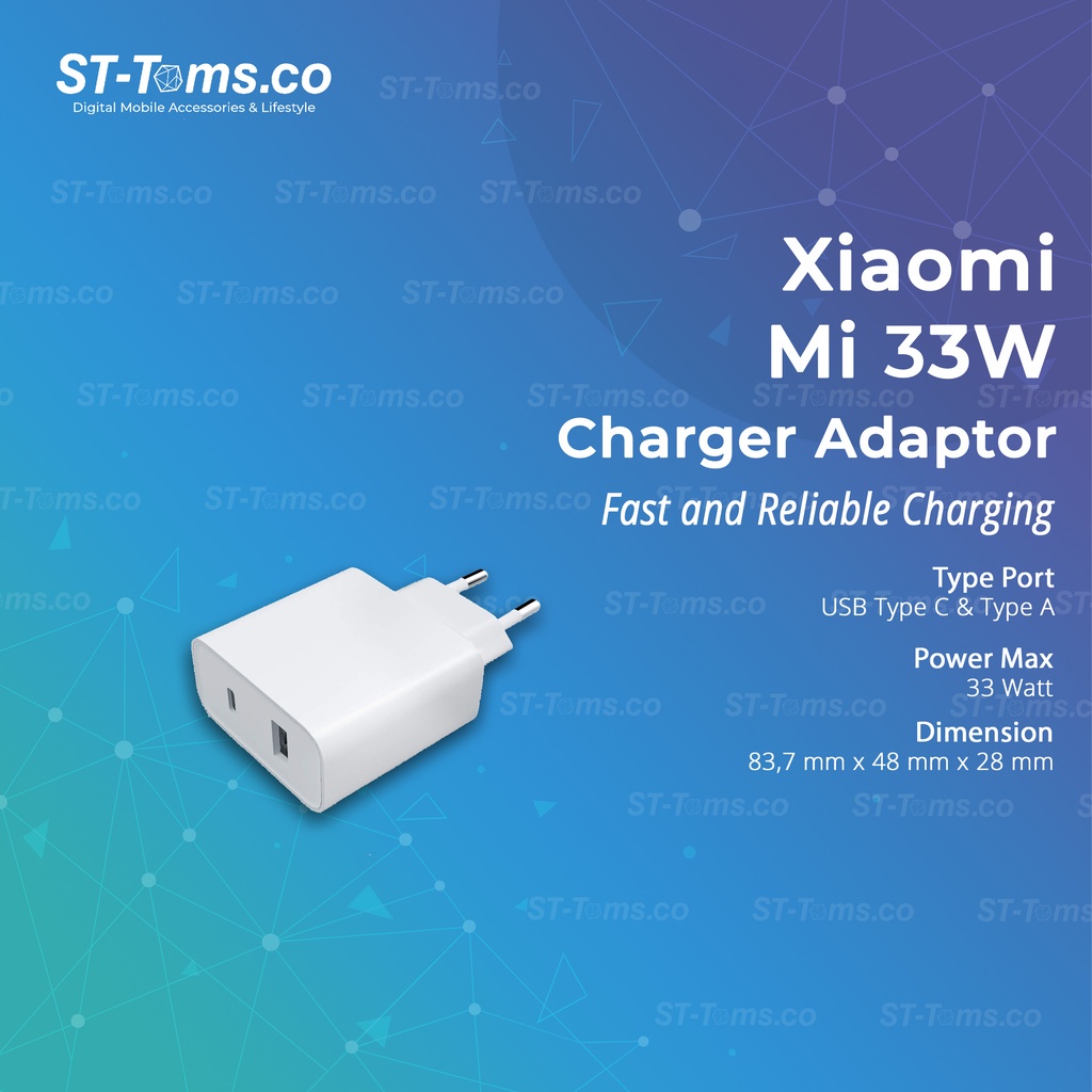 Jual Xiaomi Mi 33W Wall Charger Dual Output Type-A + Type-C | Shopee ...