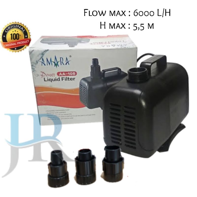 Jual Pompa celup kolam hidroponik air terjun 5,5 meter Amara AA 108 ...