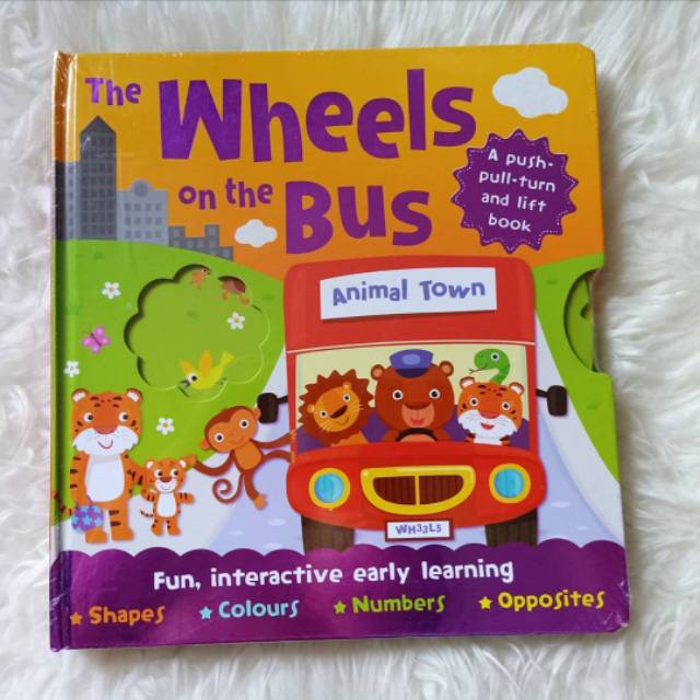 Jual The Wheels on the Bus (A push-pull-turn and lift book) | Shopee ...