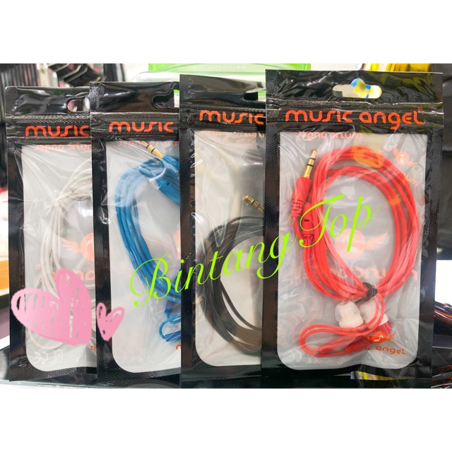 Jual Headset MUSIC ANGEL ORIGINAL / handsfree music angel high quality ...