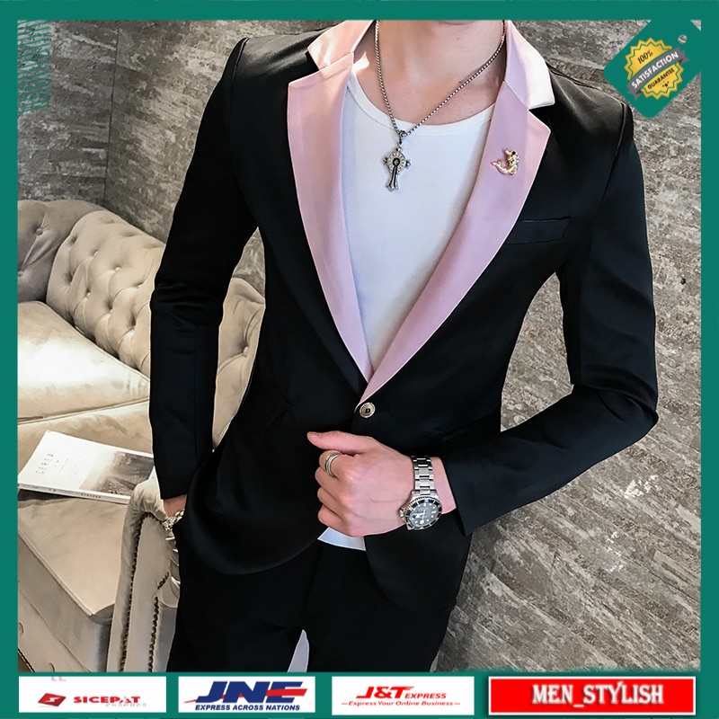 Jual Blazer Pria Casual Premium Night Club Outfits Mens Blazer Xadrez ...