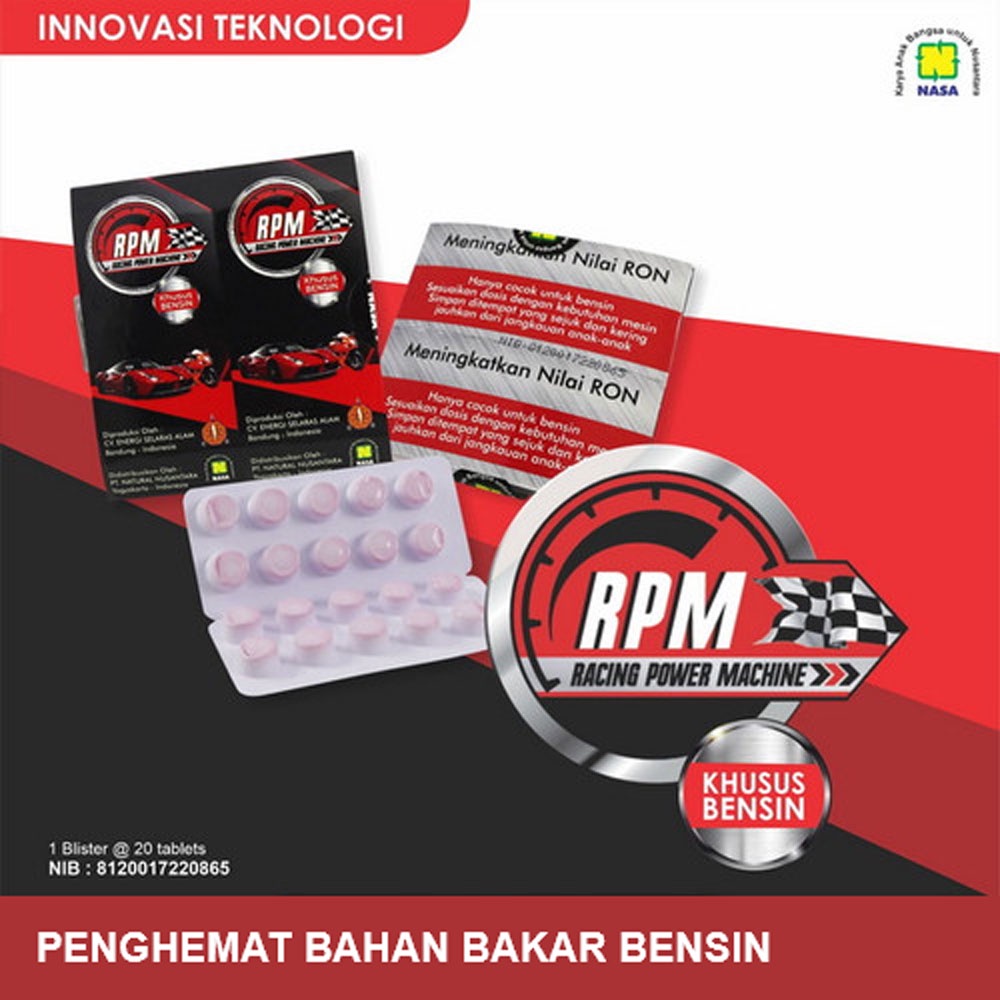 Jual RPM Racing Power Bensin 20 Tablet penghemat bbm, penambah nilai ...