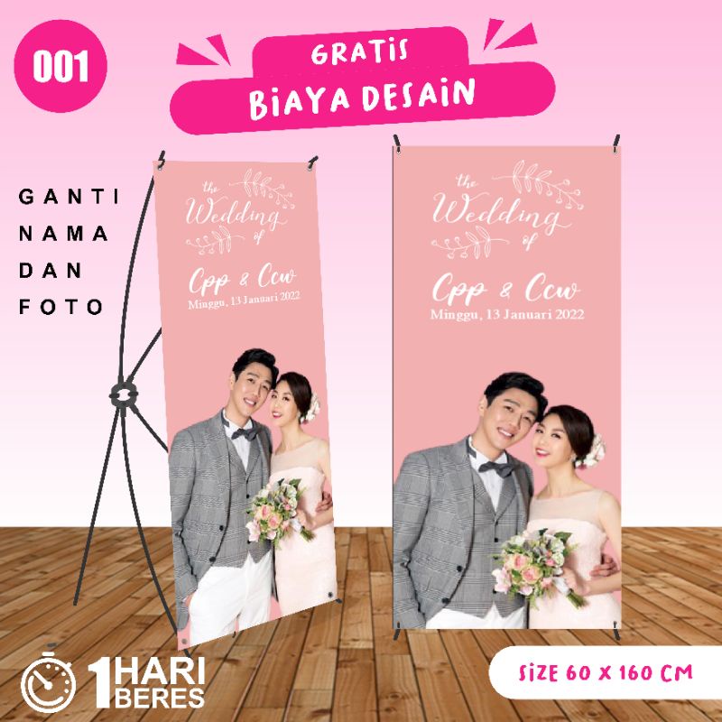 Jual X-Banner Wedding (Pernikahan) Cetak Cepat | Shopee Indonesia