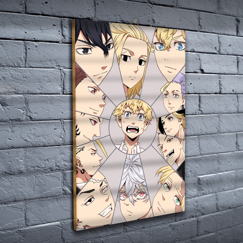 Jual Poster bingkai Kayu Bendera Logo Geng Tokyo Revengers Toman ...