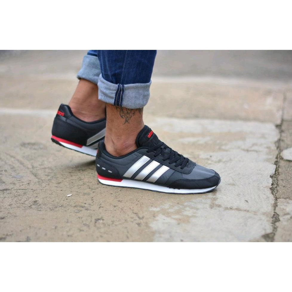 Jual SEPATU ADIDAS NEO CITY RACER DARK GREY SILVER ORIGINAL - SNEAKERS ...