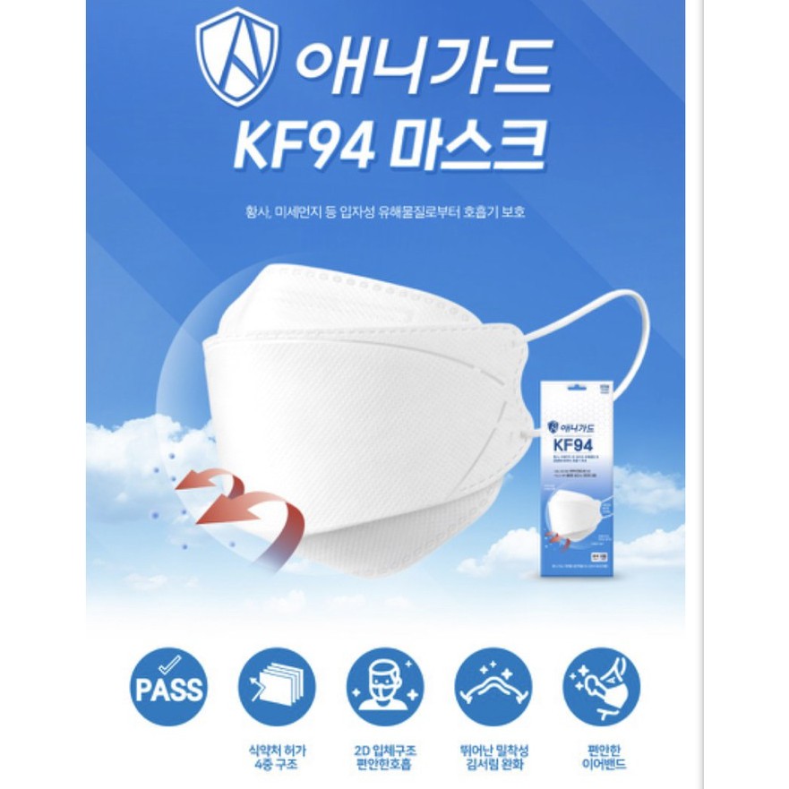 Jual Masker Korea KF94 ANYGUARD Korean Filter Original | Shopee Indonesia