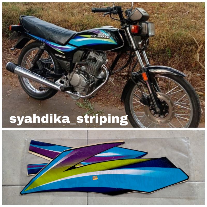 Jual STIKER SRIPING LIS BODY MOTOR HONDA GL MAX 2004 2005 BIRU | Shopee ...