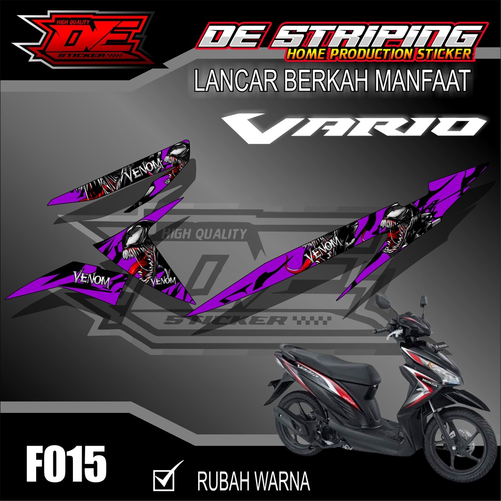 Jual Stiker striping motor VARIO 110 CW FI VENOM semi full F015 | Shopee Indonesia