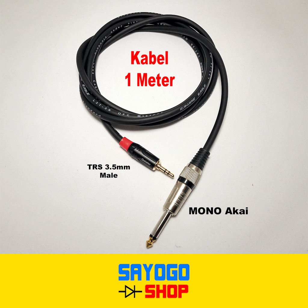 Jual Kabel Adapter/Kabel AUX TRS 3.5mm Male to Mono AKAI | Shopee Indonesia