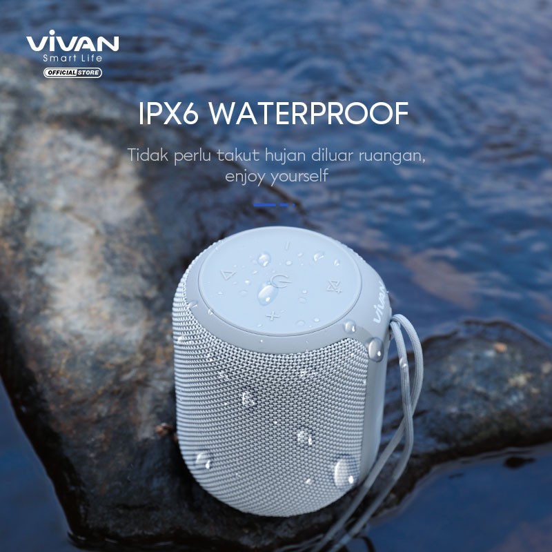 Jual VIVAN Speaker Bluetooth VS12 V5.0 Surround Sound 360° Waterproof ...