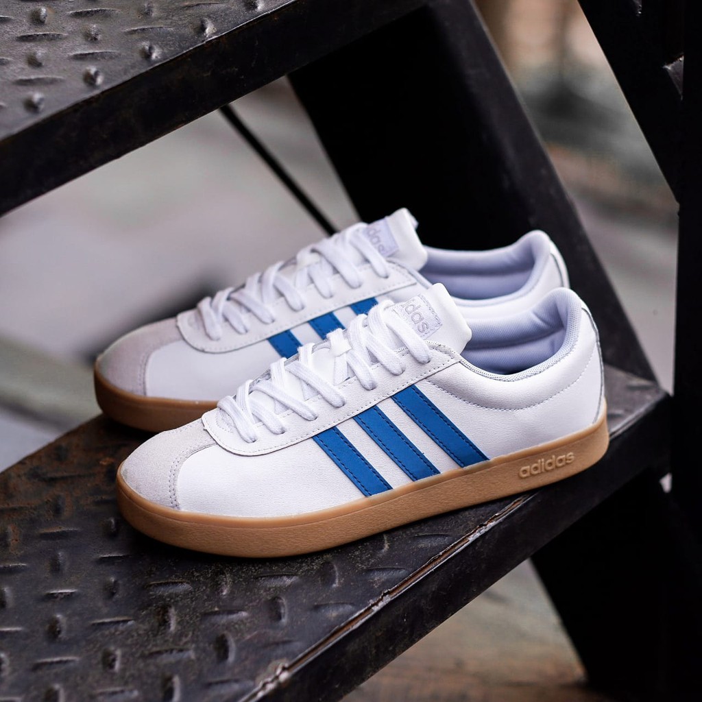 Jual ADIDAS NEO VL COURT WHITE BLUE GUM | Shopee Indonesia