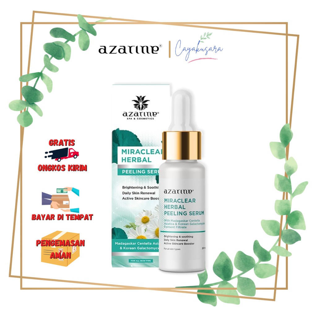 Jual Azarine Miraclear Herbal Peeling Serum AHA BHA 20ml - Serum Eksfoliasi | Shopee Indonesia